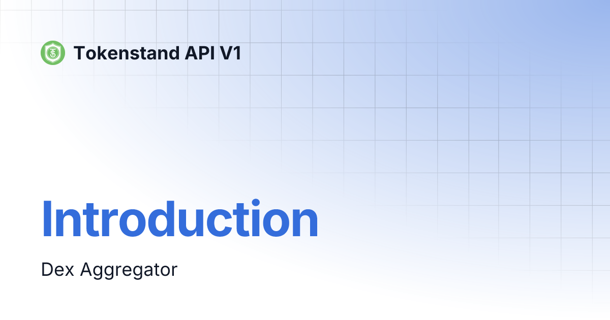 Introduction | Tokenstand API V1